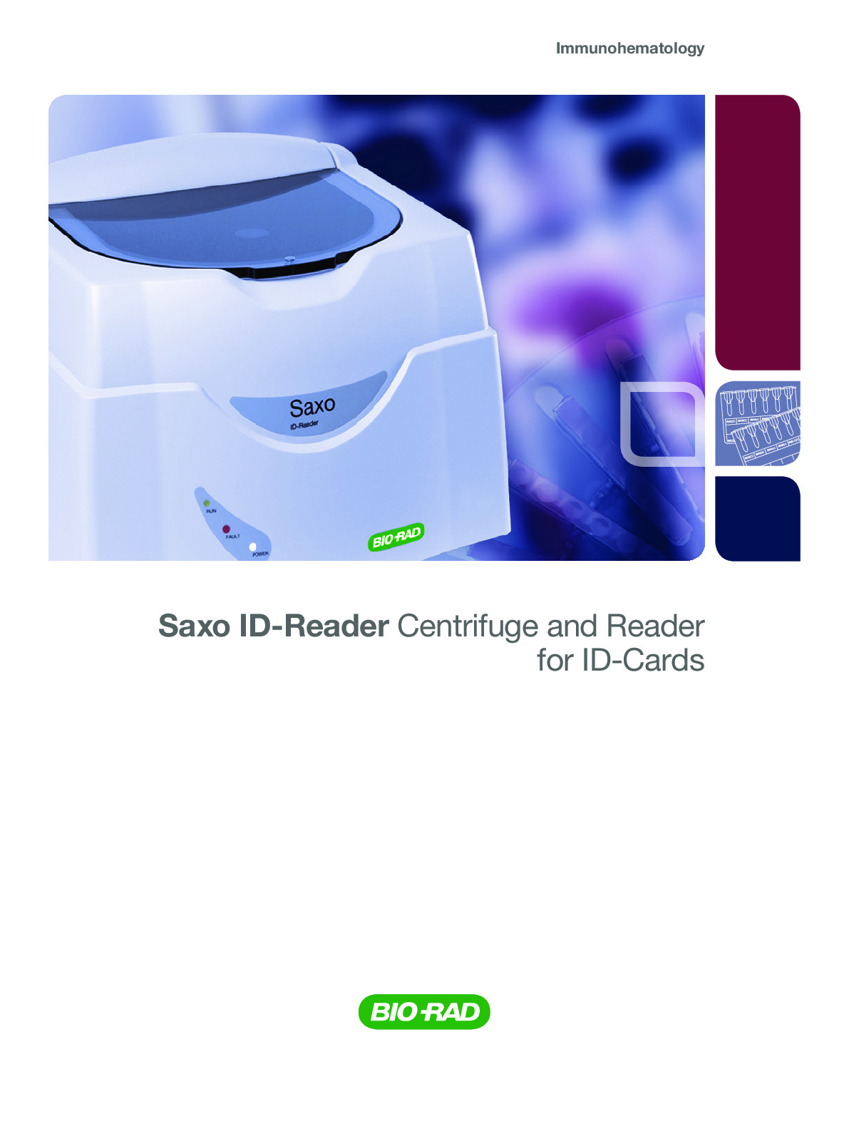 Saxo ID-Reader II - Bio-Rad Immunohematology